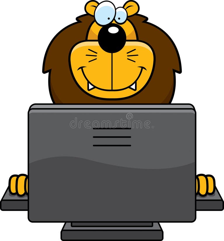 Lion Typing Computer Stock Illustrations – 9 Lion Typing Computer Stock ...