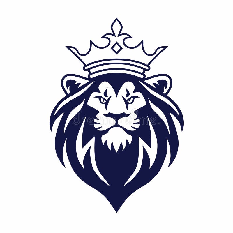 Lion with Crown Logo Design Vector Stock Vector - Illustration of ...