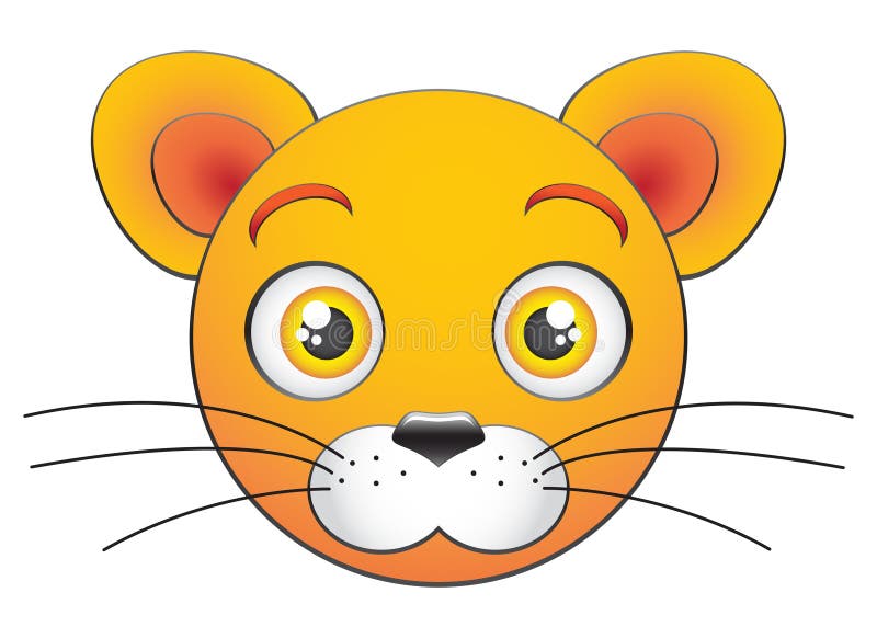 Lion Cub Isolated on White Background Stock Vector - Illustration of ...