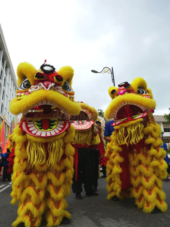 Lion dance parade editorial stock photo. Image of walking - 78550498