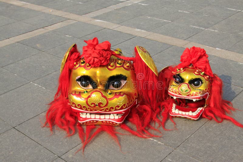 Lion Dance Props -- Lion Head Stock Image - Image of eyes, design: 31887511
