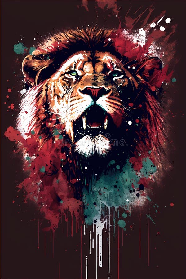 Lion Fable, Art Illustration, Generated Ai, Generative, Ai Stock ...