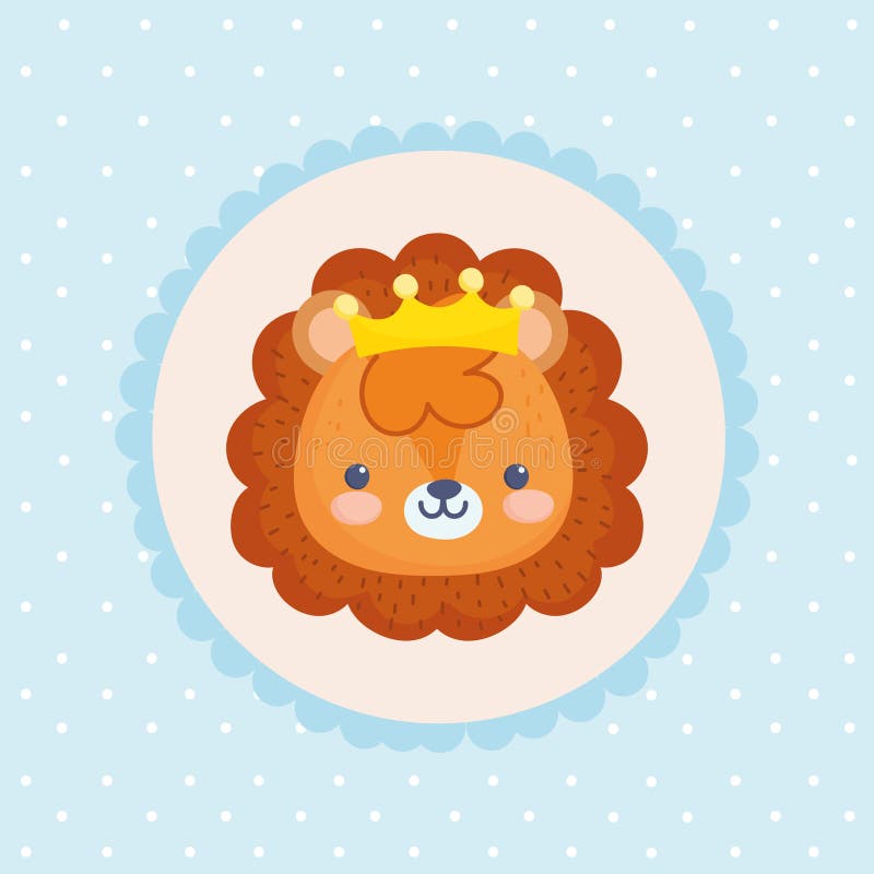 Lion face label stock vector. Illustration of design - 220510384