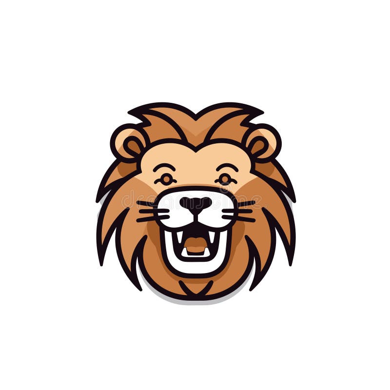 Lion. Lion Hand-drawn Comic Illustration. Cute Vector Doodle Style ...