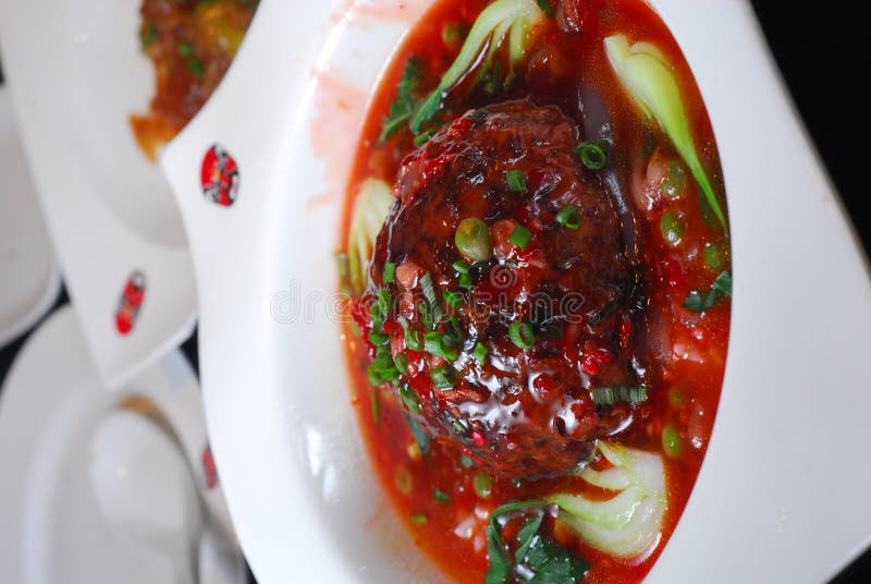 Lion head stock image. Image of cook, dish, head, cuisine - 17232939