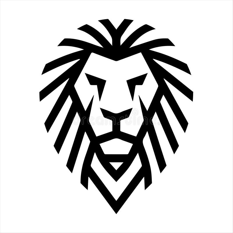 Lion Head Icon Art Silhouette Vector Illustrations Stock Vector ...