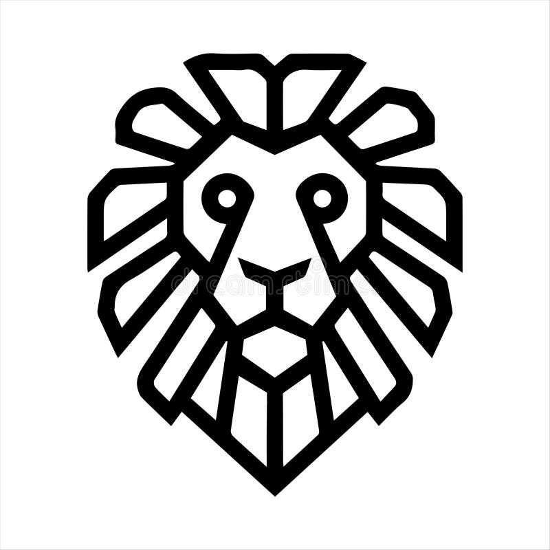 Lion Head Icon Art Silhouette Vector Illustrations Stock Vector ...