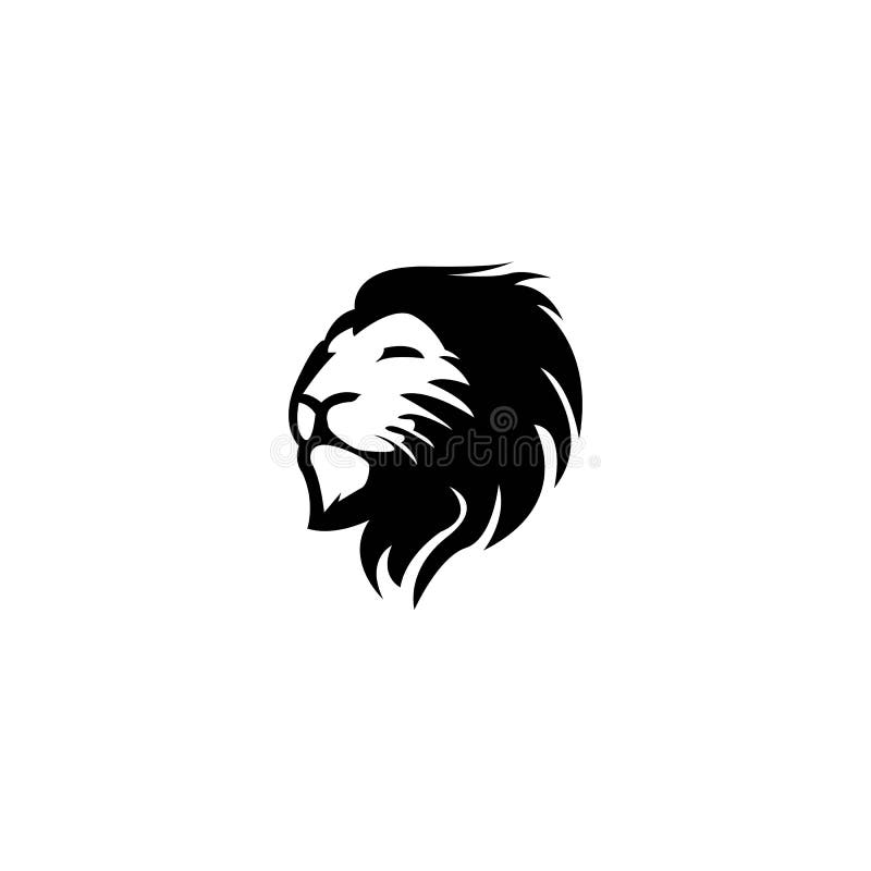 Lion Head Icon Logo Vector Design Stock Vector - Illustration of ...