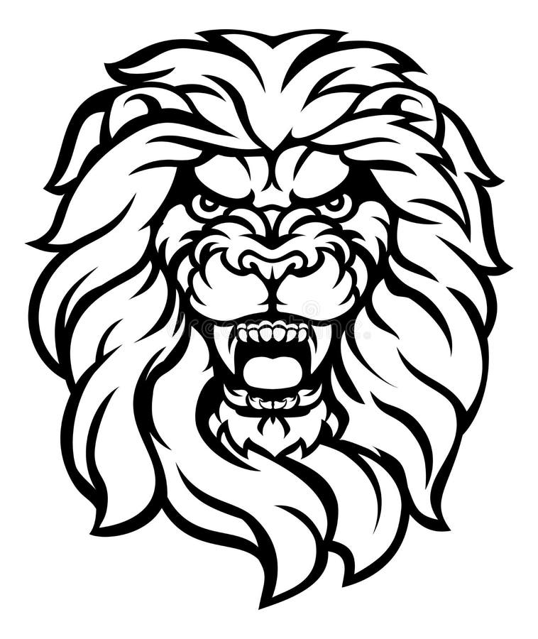 Lion Head Illustration D'hurlement Illustration de Vecteur ...