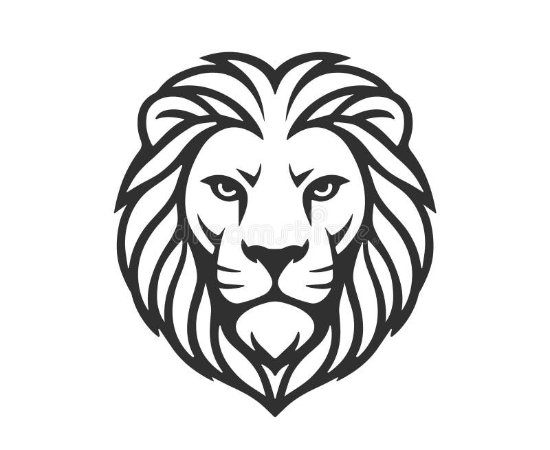 Lion Head Logo Icon Template. Lion Symbol Sign Stock Illustration ...