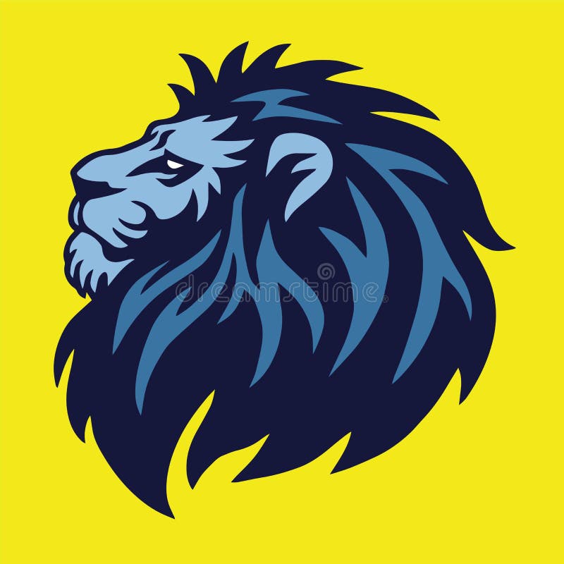 Blue Lion Head Logos
