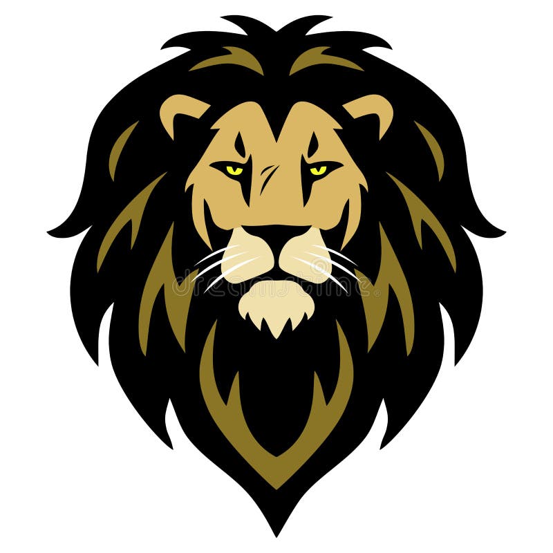 Lion Head Scar Logo Vector Illustration Mascot Design Stock Vector ...