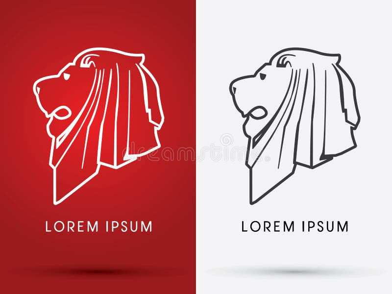 Lion head side view stock vector. Illustration of king - 87904447