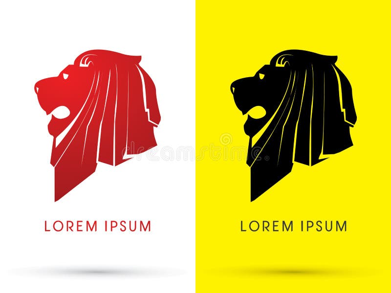 Lion head side view stock vector. Illustration of black - 87904480