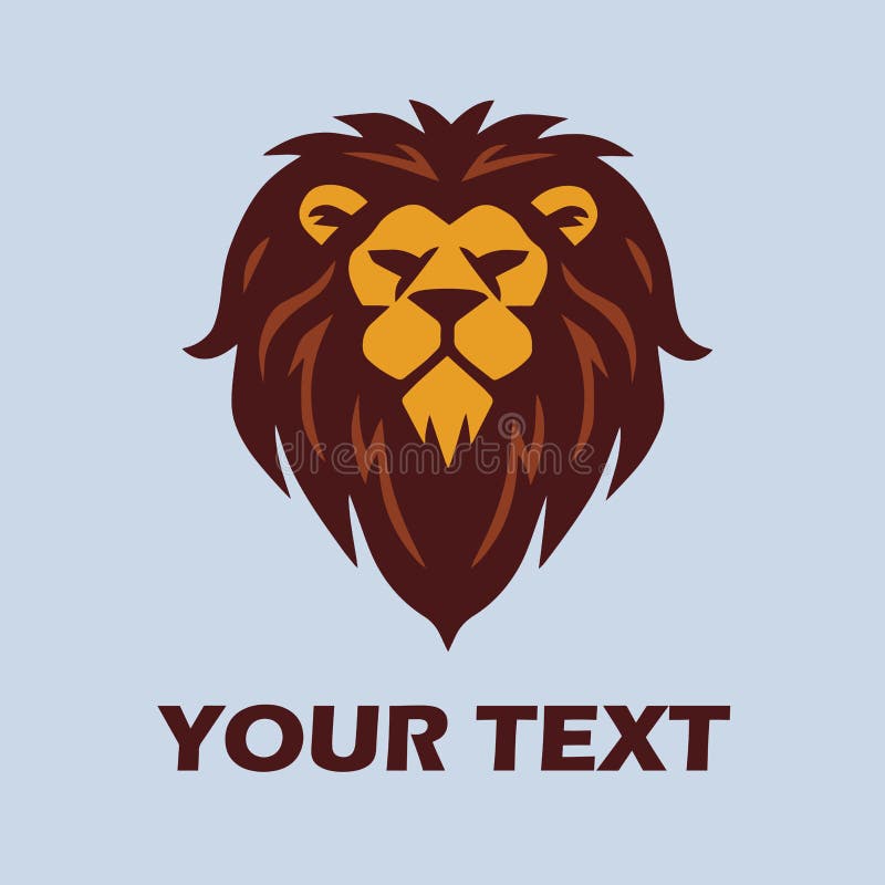 Logo fâché de tête de lion illustration de vecteur. Illustration du ...