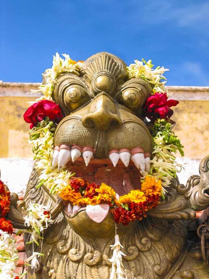 Lion-headed Lion stock photo. Image of skulptur, hinduism - 29630168
