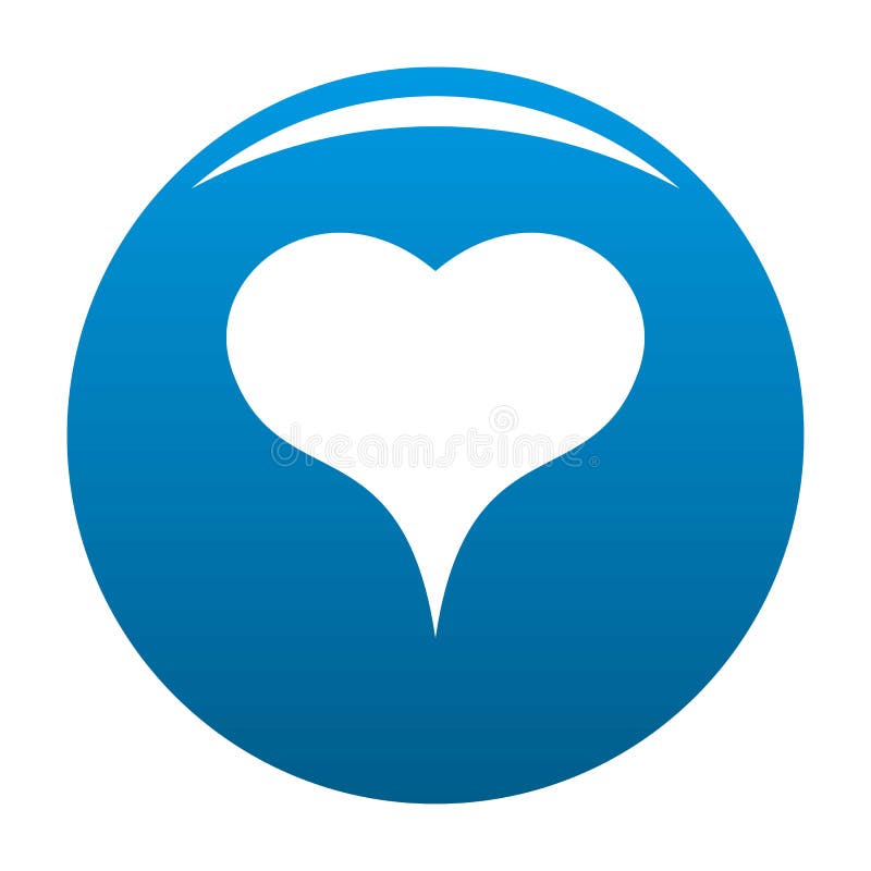 Lion Heart Icon Vector Blue Stock Vector - Illustration of lion ...