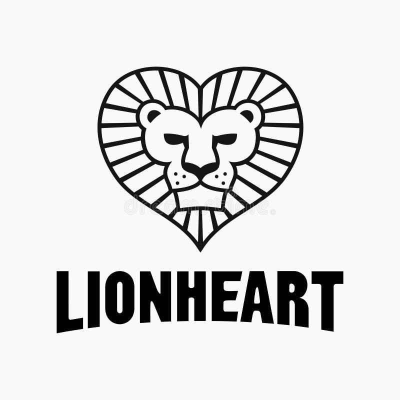 Lion heart logo stock vector. Illustration of logo, face - 96304904