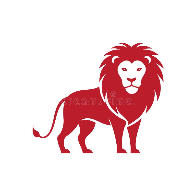 Lion Icon on Background for Graphic and Web Design. Simple Vector Sign ...