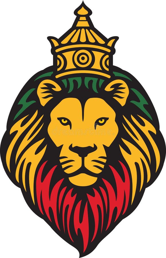 The Lion of Judah Head with Crown Rastafarian Reggae Symbol. Stock ... The Lion of Judah Head with Crown Rastafarian Reggae Symbol. Stock ...