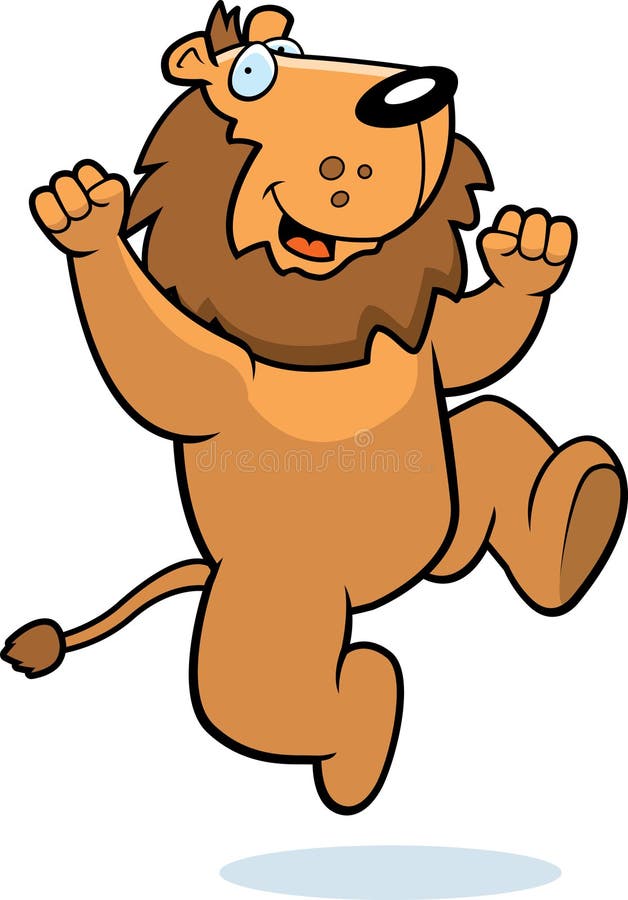 Lion Jumping stock vector. Illustration of success, cartoon - 7494640
