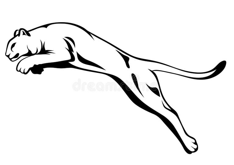Lion jumping vector stock vector. Illustration of panther - 19284902