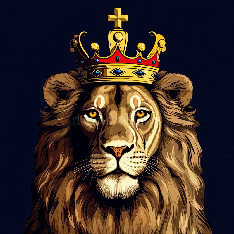 Golden Lion Crown Stock Illustrations – 996 Golden Lion Crown Stock ...
