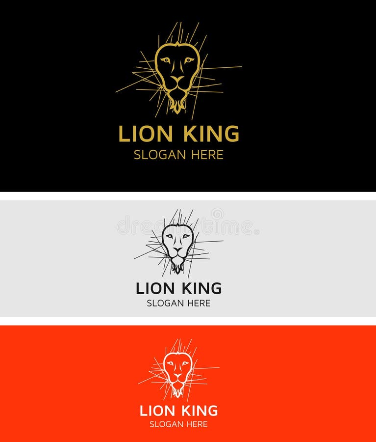 Lion King Head Vector Logo ilustración del vector. Ilustración de ...