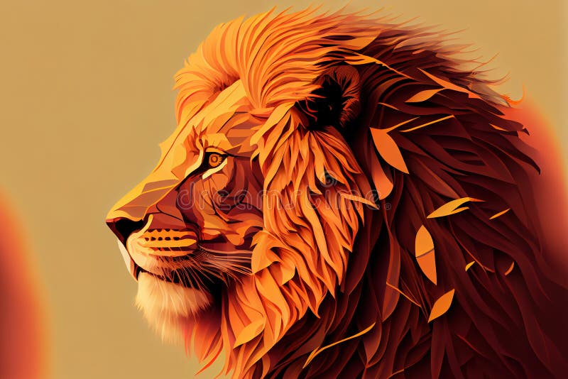 Lion King Isolated on Black. Generative AI Stock Illustration ... Lion King Isolated on Black. Generative AI Stock Illustration ...
