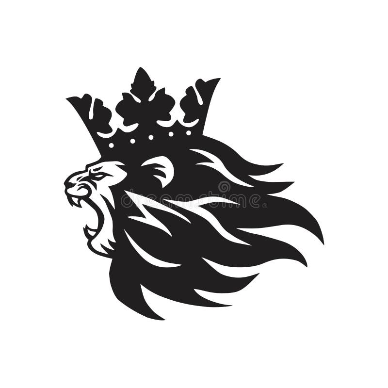 Blue Lion On A Crown Logo