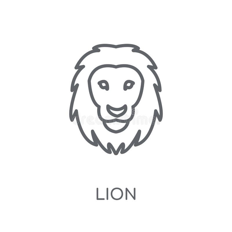 Lion Linear Icon. Modern Outline Lion Logo Concept on White Back Stock ... Lion Linear Icon. Modern Outline Lion Logo Concept on White Back Stock ...