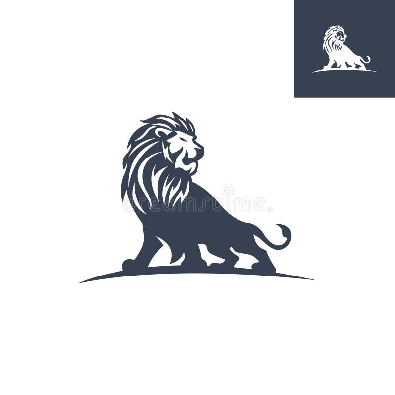 Lion Logo Design Strength and Power Vector Design Stock Vector ...