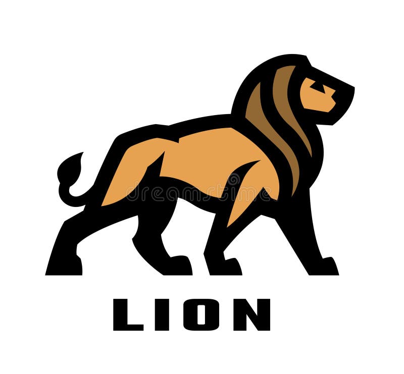 Lion logo, symbol. stock illustration. Illustration of business - 344457732