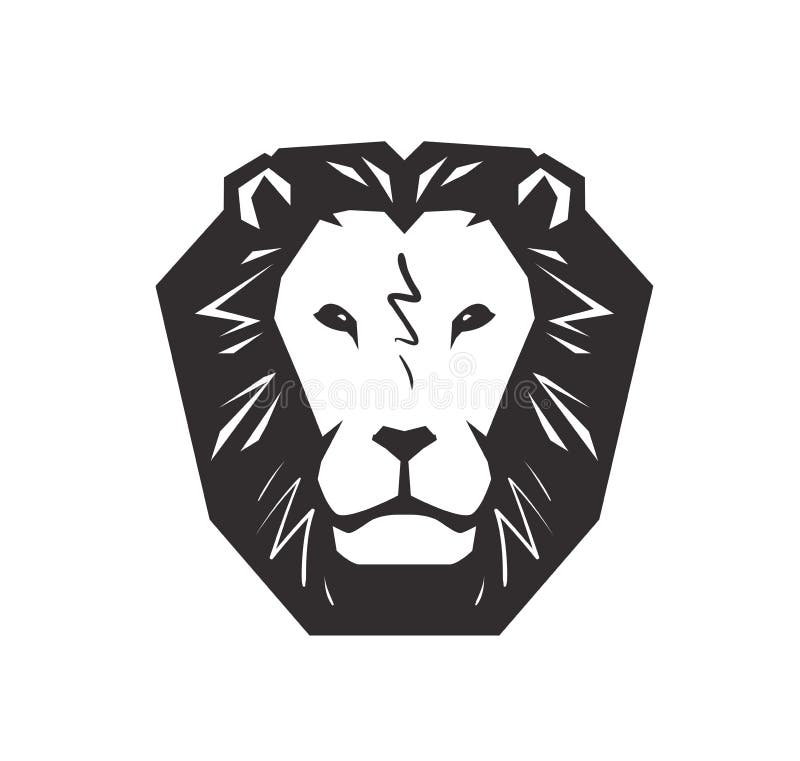 Löwelogo Oder -emblem Tierikone Der Tier-, Oder Aufkleber Auch Im Corel ...