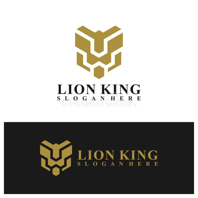 Lion Logo Vector Illustration. Lion Head Logo Design Concept Template ...