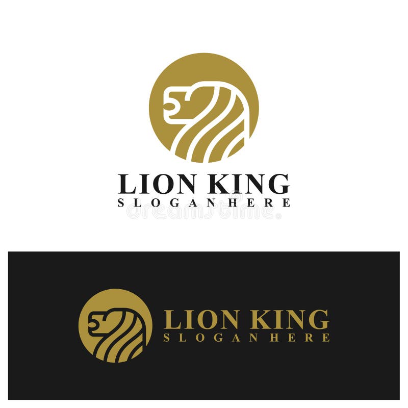 Lion Logo Vector Illustration. Lion Head Logo Design Concept Template ...