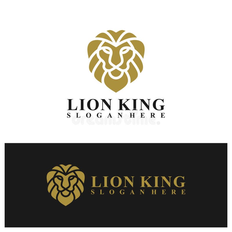 Lion Logo Vector Illustration. Lion Head Logo Design Concept Template ...
