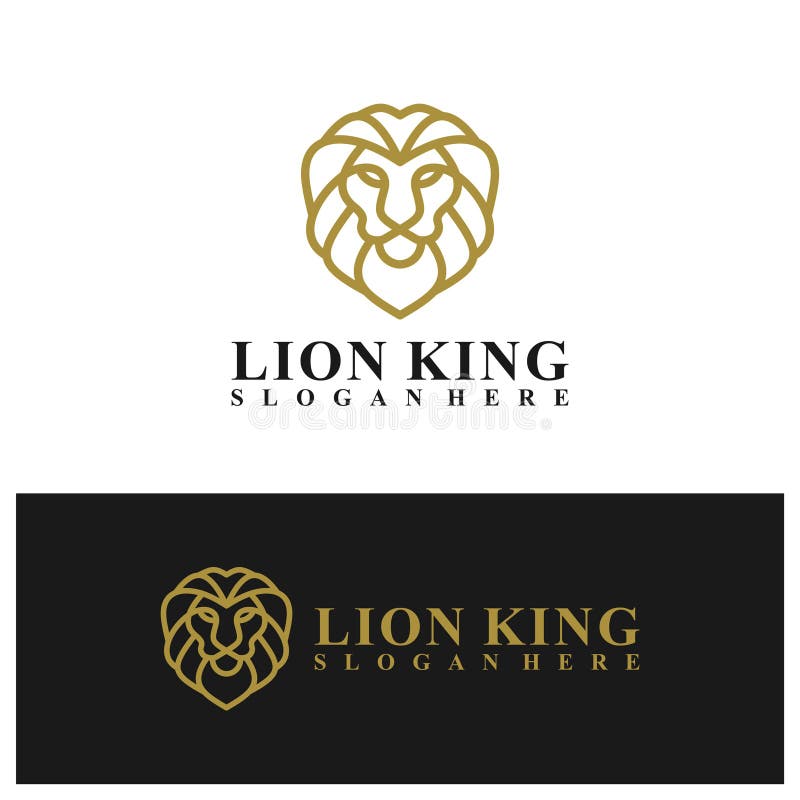 Lion Logo Vector Illustration. Lion Head Logo Design Concept Template ...