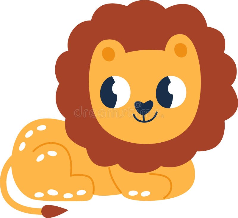 Lion Lying Animal stock vector. Illustration of safari - 302128725
