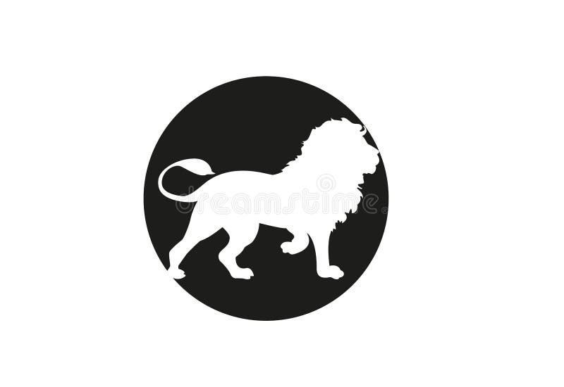 Lion Minimal Vector Illustration Stock Vector - Illustration of modern ...