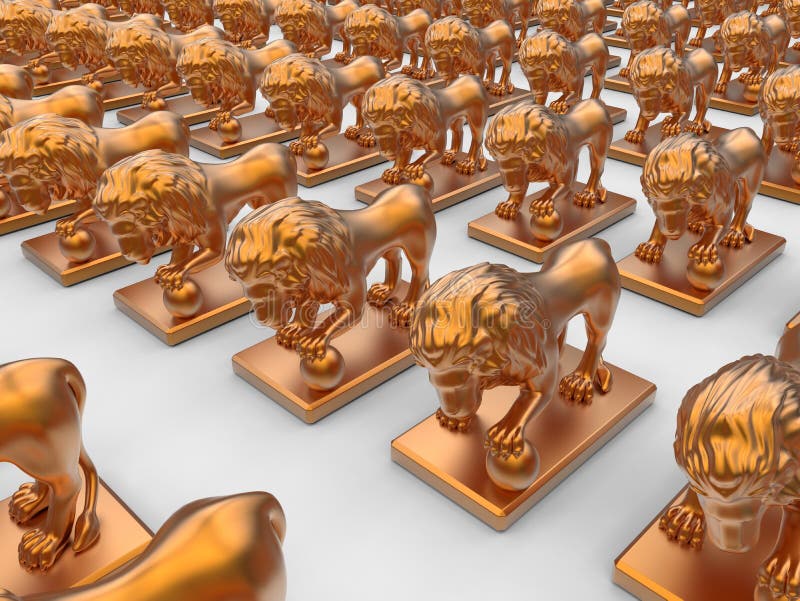 Lion pack concept stock illustration. Illustration of marching - 68455047