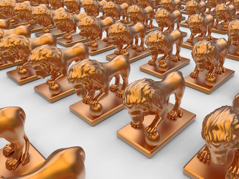 Lion pack concept stock illustration. Illustration of marching - 68455047