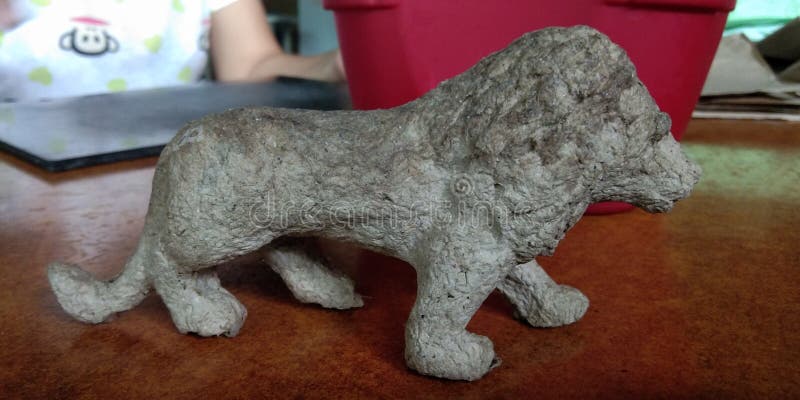 Lion paper mache stock image. Image of lion, marche - 138910797