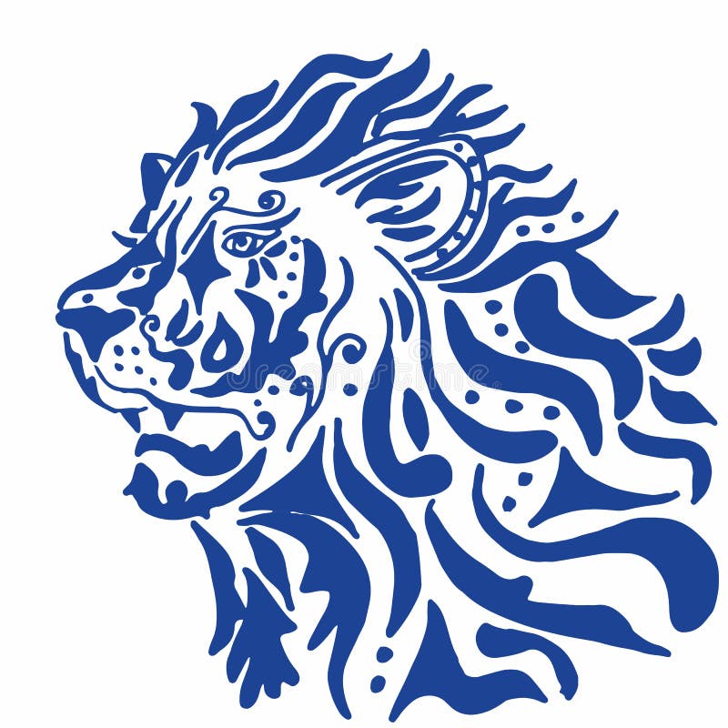 The Lion Pattern stock vector. Illustration of wild, modern - 77664462