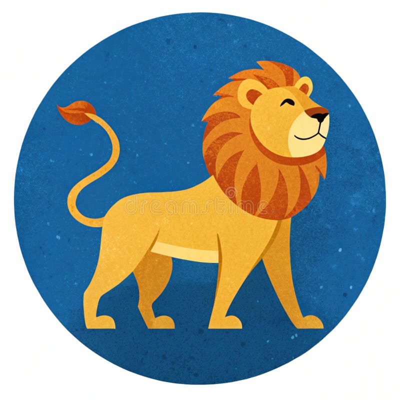 Lion stand up in a picture stock illustration. Illustration of savannah ...