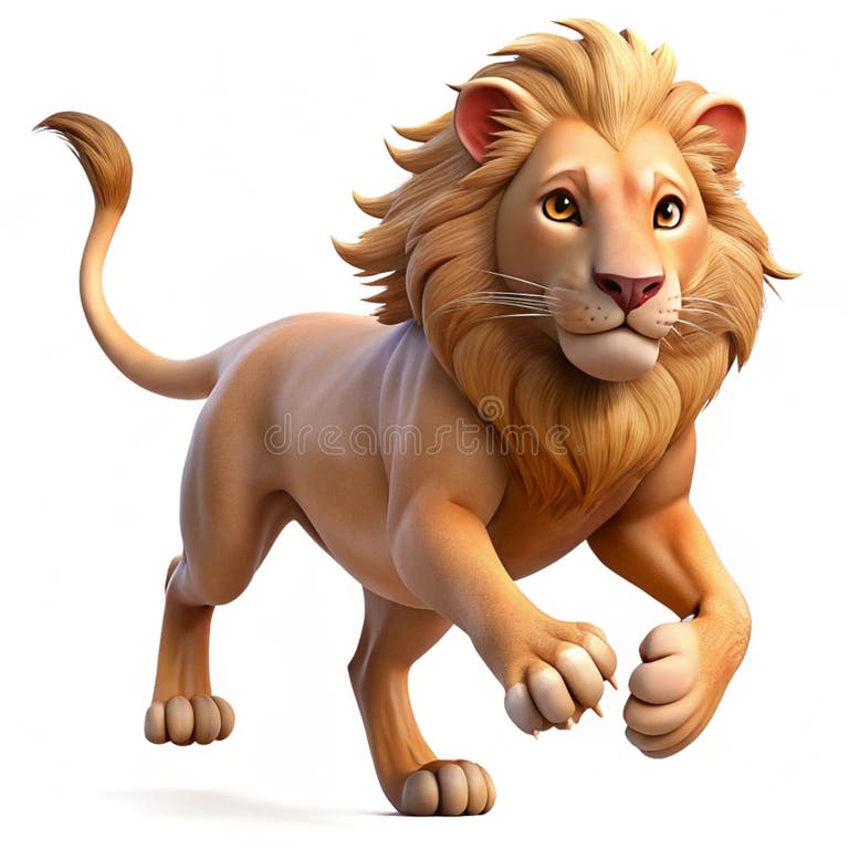 Lion is screaming picture stock illustration. Illustration of standing ...