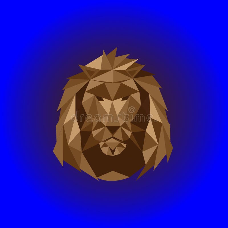 Polygon Lion,Triangular Elements, Artistically Arranged, Form a Lion ...