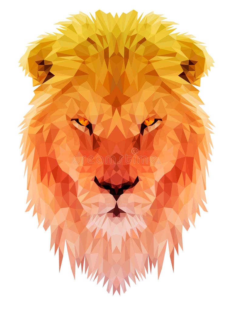 Polygon Lion Geometric Stock Illustrations – 901 Polygon Lion Geometric ...