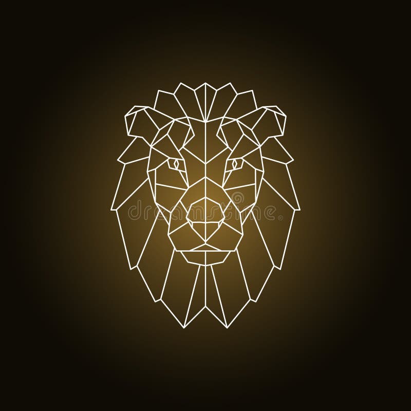 Geometric lion head stock vector. Illustration of design - 78160571
