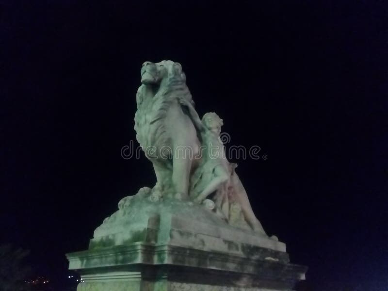 Lion and Princess night stock image. Image of night, princess - 91947079